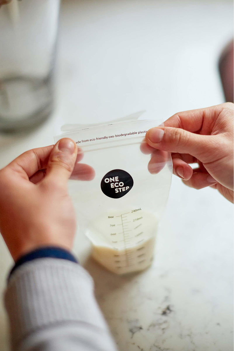 One Eco Step Oxo-biodegradable Milk Storage Bags (20pk) – Bébé Knows Best
